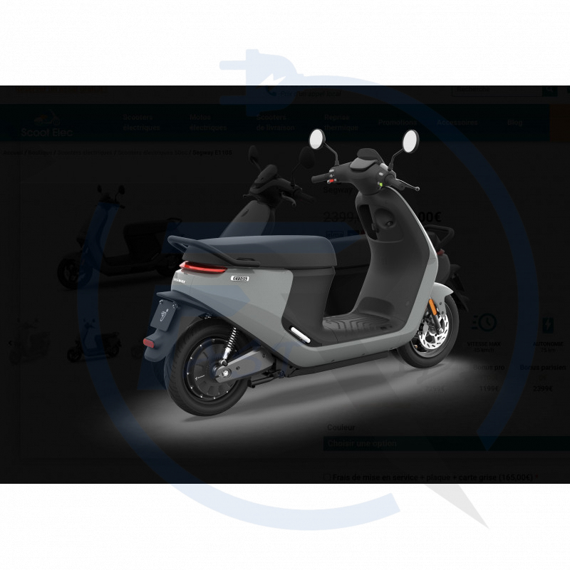 Scooter électrique SEGWAY E110S (50cc) Couleur Blanc arctique (brillant)