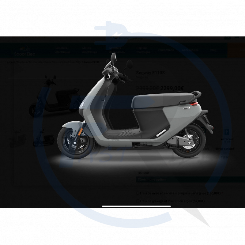 Scooter électrique SEGWAY E110S (50cc) Couleur Blanc arctique (brillant)